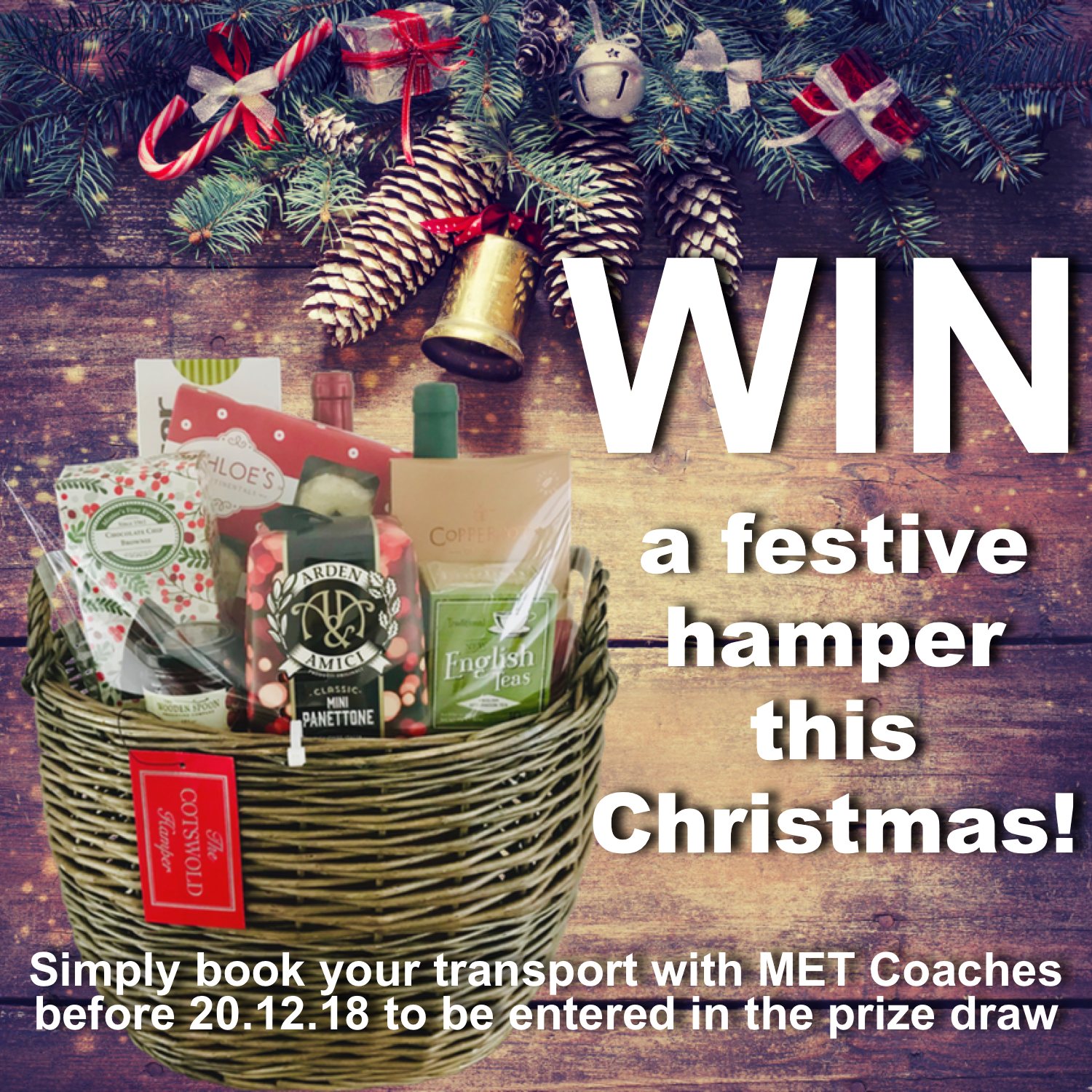 Festive hamper giveaway this Christmas - MET Coaches